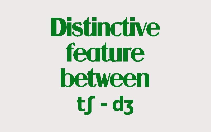 The distinctive feature between consonants: tʃ and dʒ - EnglishCrunch.com